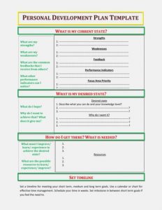 7 Free Personal Development Plan Templates - Excel PDF Formats